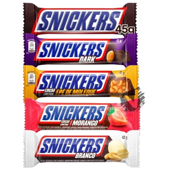 Kit 5 Unidades Chocolate Snickers Mars Sabores Flex SP | Shopee Brasil