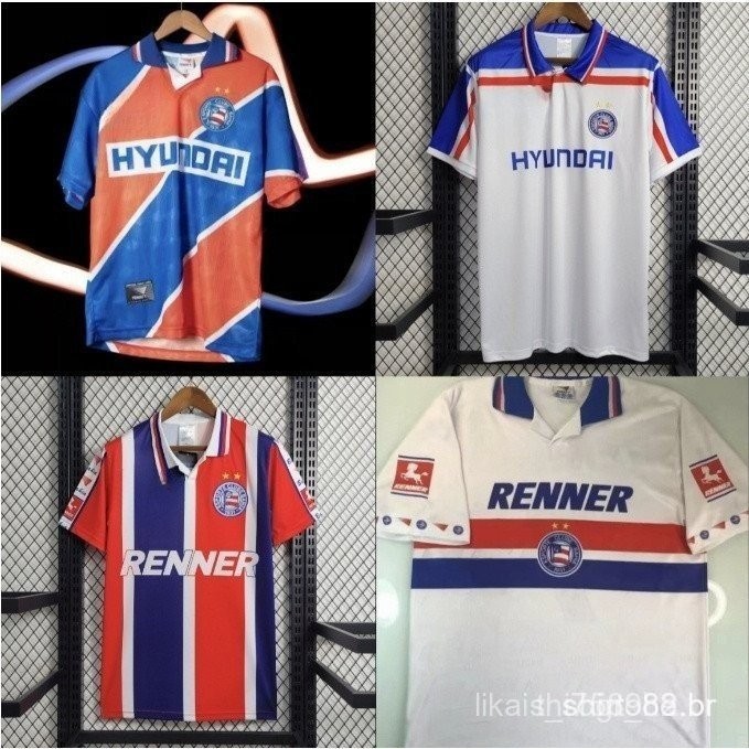 Camisa de Futebol Masculina Retro 96-98 Home/Away 1:1 GRRK TOB1 ...