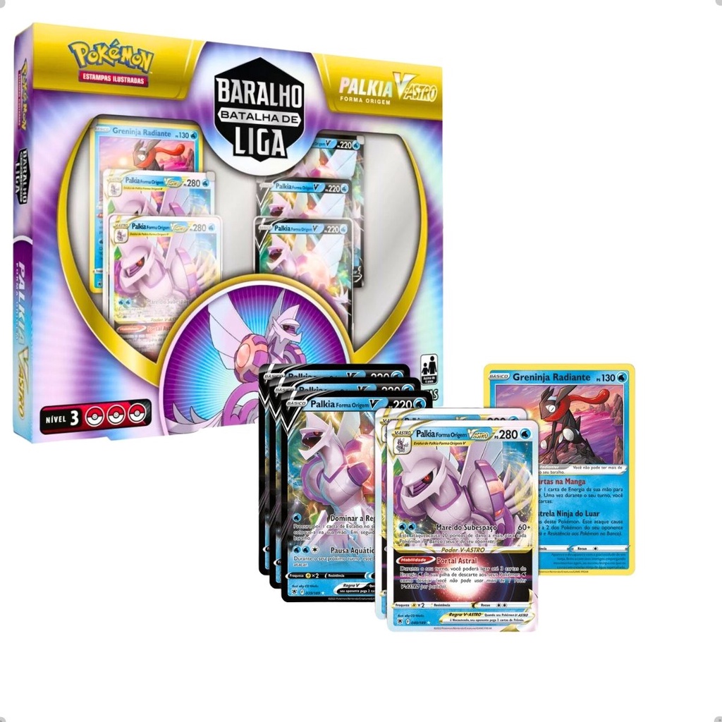 Box Pokemon Palkia Forma Origem V-astro Original 32794 Baralho de Liga ...