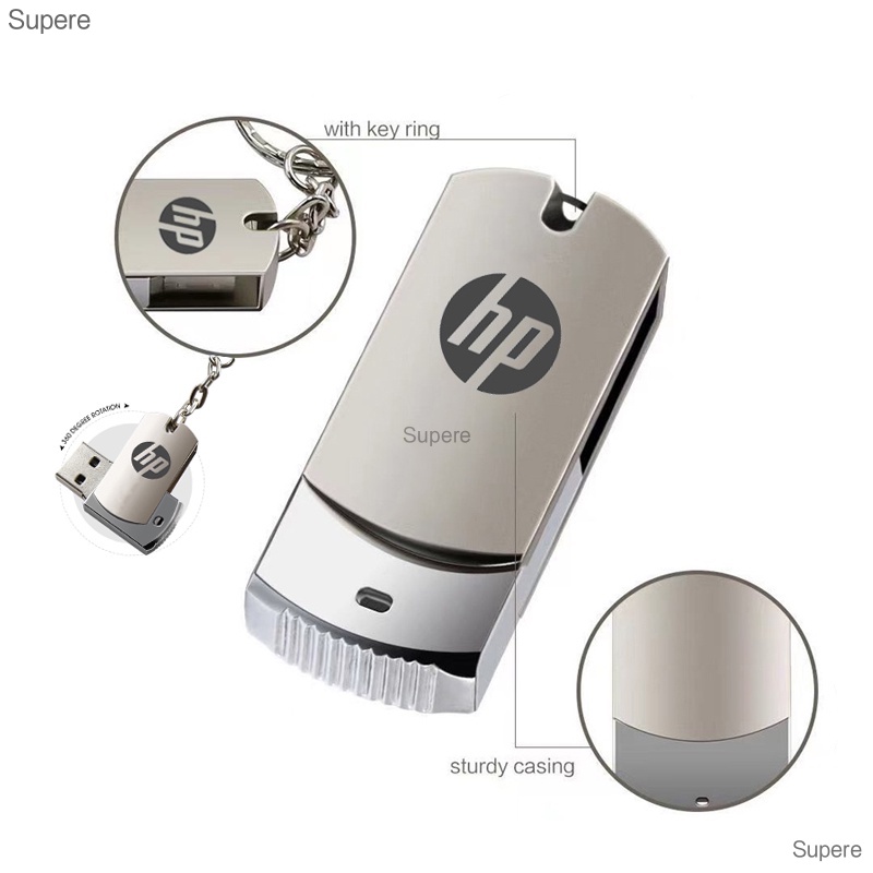 Pen Drive HP 2TB 1TB 128GB Operação De Alta Velocidade À Prova D ...