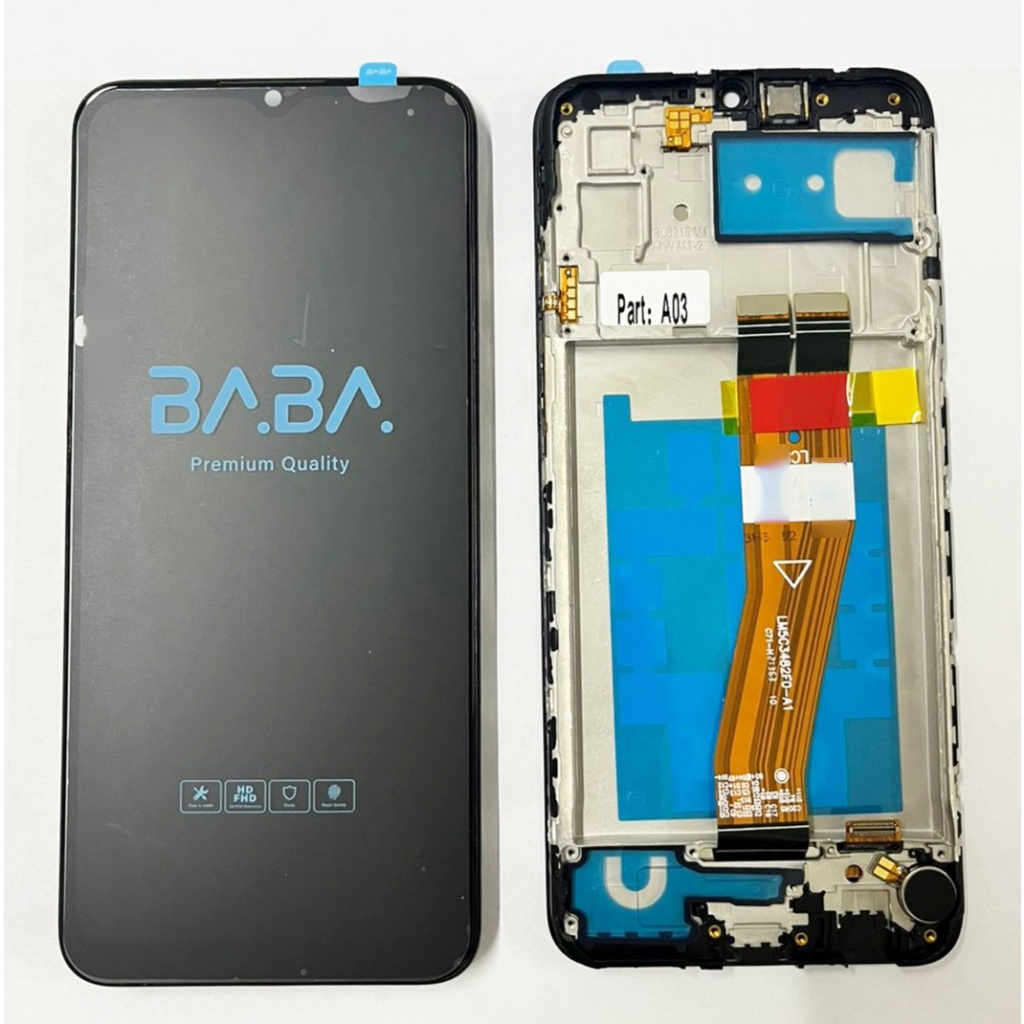 Frontal Tela Display Touch Galaxy A03 A035 Original PREMIUM Vivid Color C/ Aro, Flex Volume ...