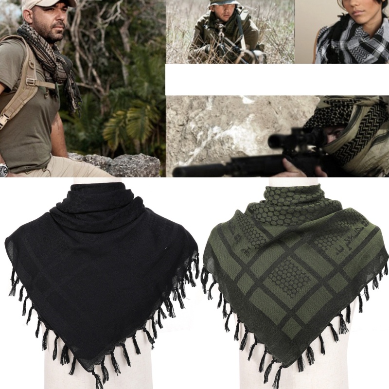 Cachecol Real Tático Adulto Multiuso Jacquard Padrão Keffiyeh Lenço De ...