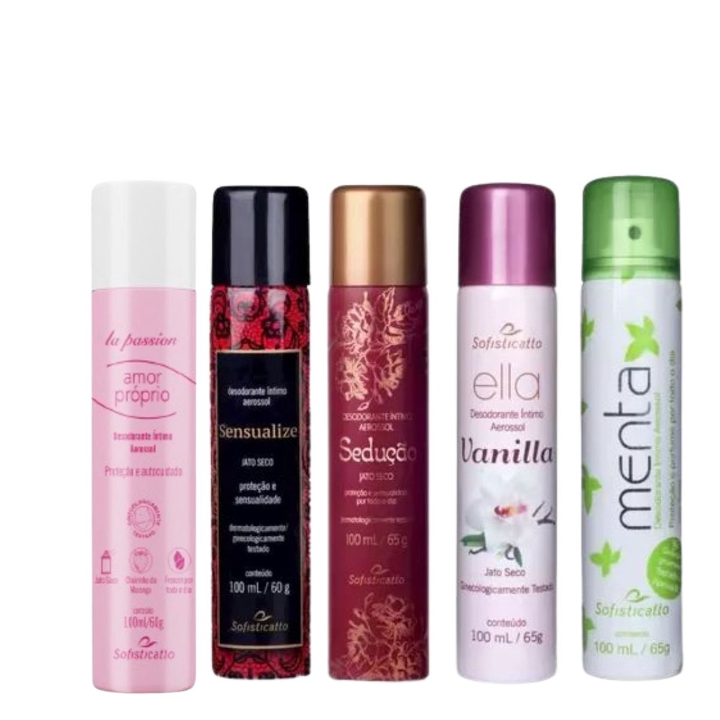 Desodorante Intimo Feminino Jato Seco- Sofisticatto 100ml | Shopee Brasil