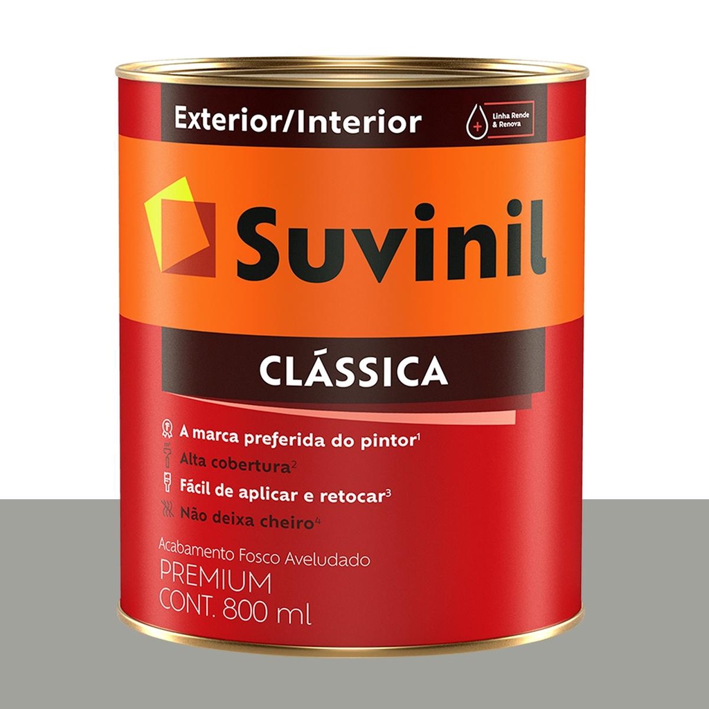 Tinta Clássica Fosca Suvinil Elefante 800 ml | Shopee Brasil
