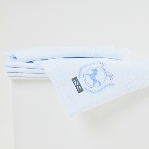 Manta Franja para bebê 100% algodão Azul Clean | Shopee Brasil