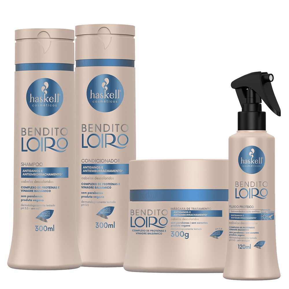 Kit Bendito Loiro Haskell Completo (4 Itens) | Shopee Brasil