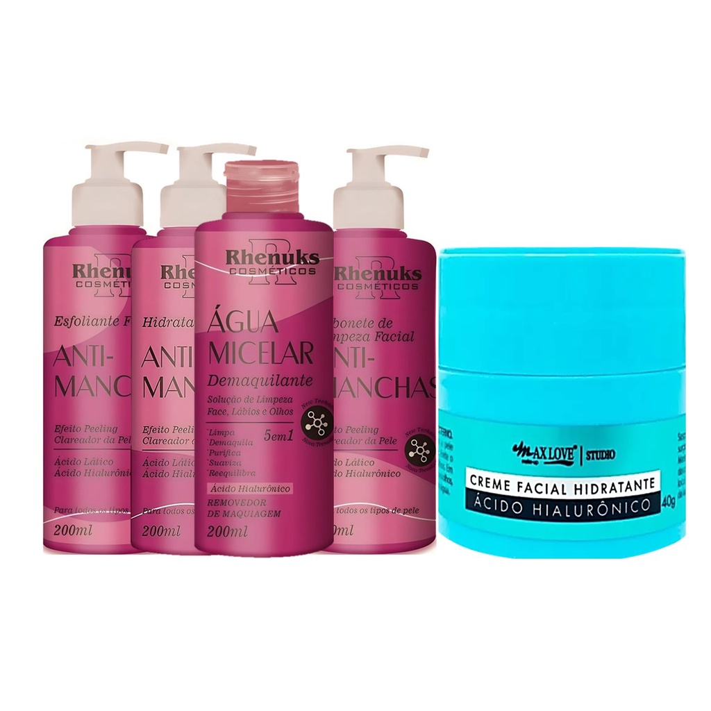 Creme Anti Rugas E Clareador Facial Anti-Manchas Melasma Kit | Shopee ...