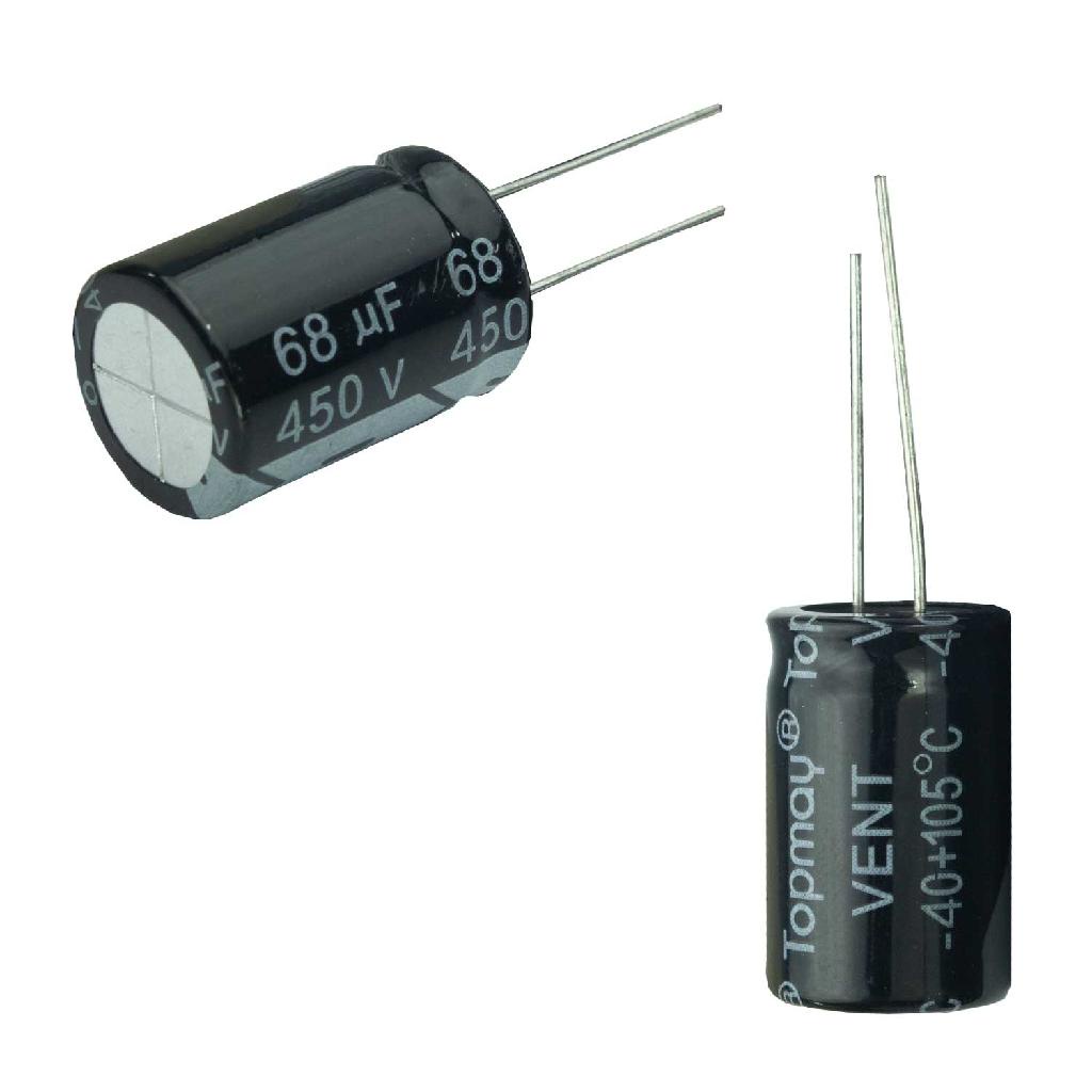 5x Capacitor Eletrolítico 68uf x 450v 105º Kit c/ 5 Peças | Shopee Brasil