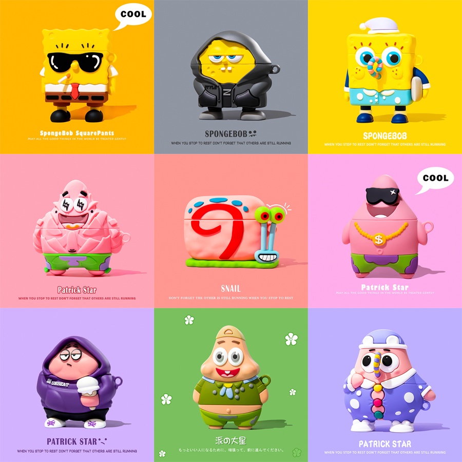 Capa Protetora Para AirPods Pro 2a Geração Anime Funny Cute Bob Sponge ...