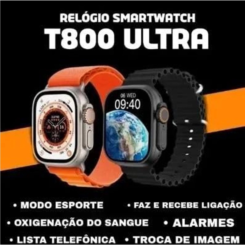 Relógio Smartwatch T800 Ultra Series | Shopee Brasil