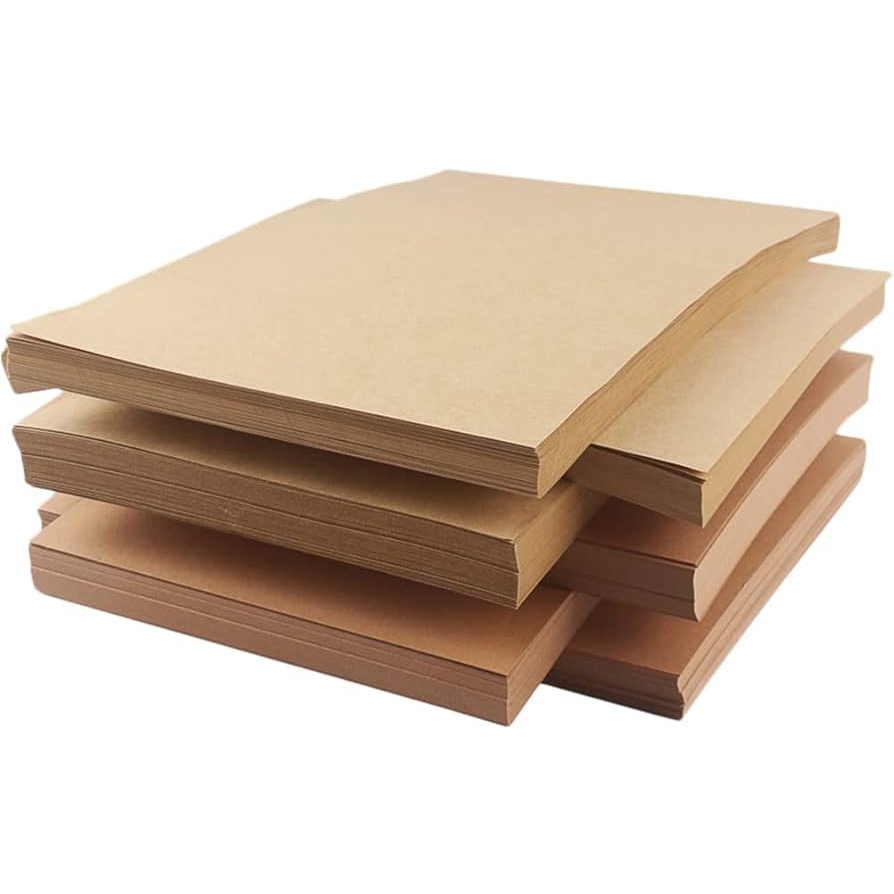 50 Folhas Papel Kraft 120g A4 pacote folhas para artesanato convites ...