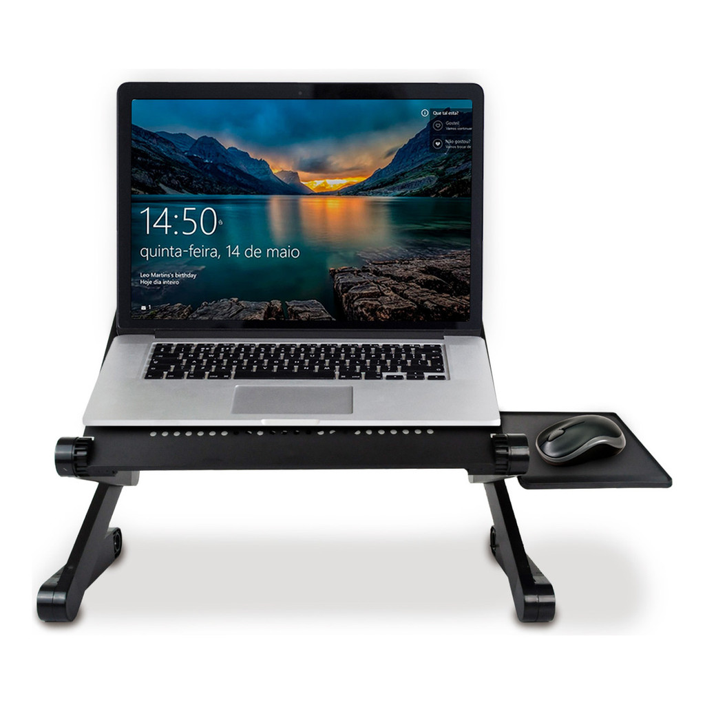 Suporte Mesa Articulado Notebook C/ Mousepad Escritório Cama | Shopee ...