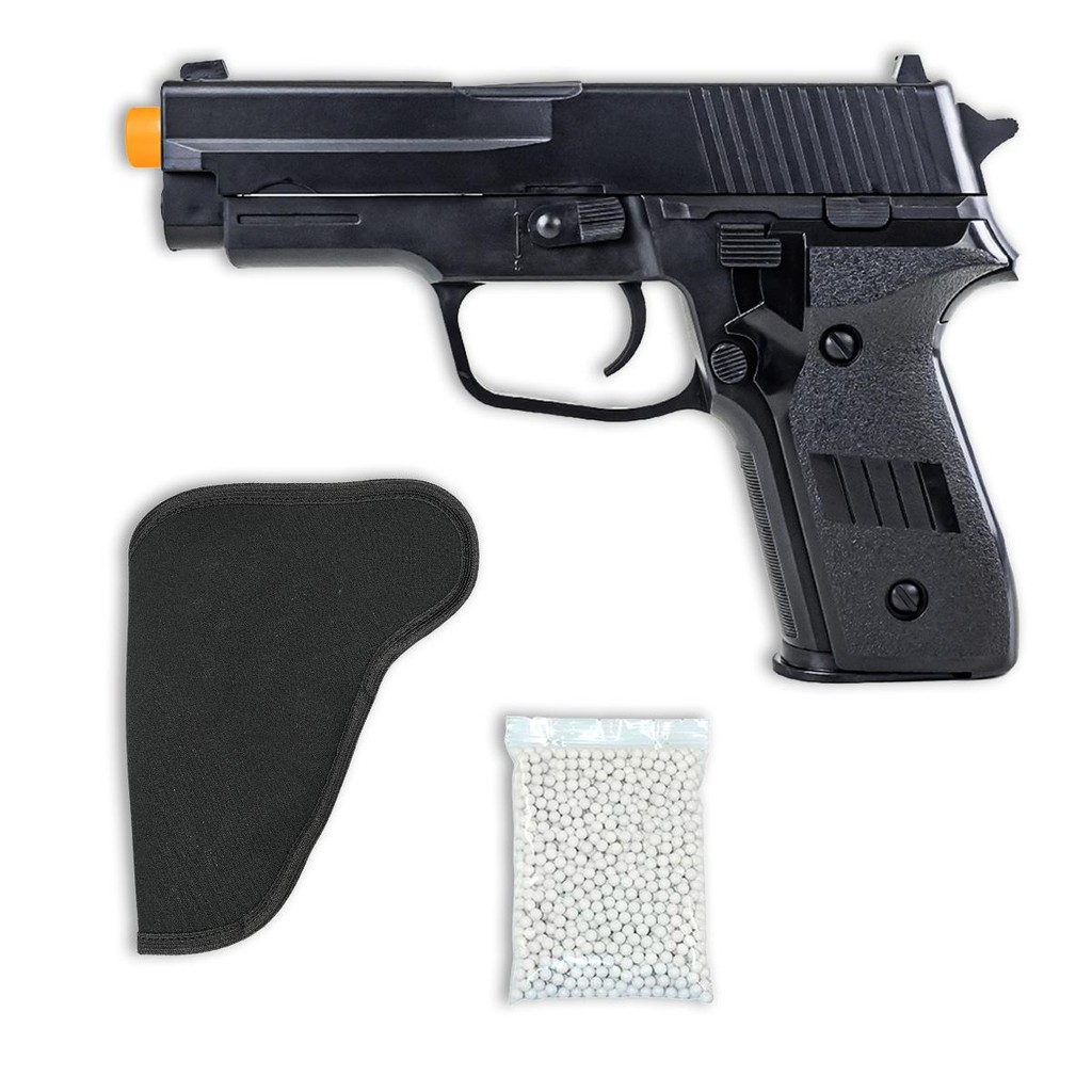 Pistola de Airsoft Spring P226 6mm – Vigor + Esferas 0,12g + Coldre | Shopee Brasil