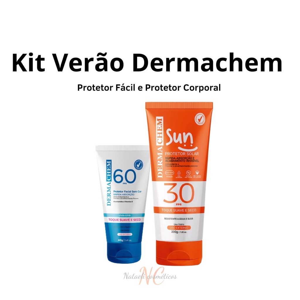 Kit Protetor Dermachem Protetor Solar FPS 30 200g e Protetor Solar ...