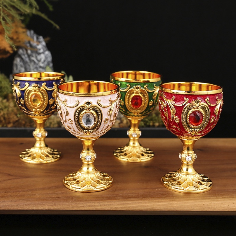 Criativo Taça de Vidro Retro Taça de Vinho Branco Taça de Vinho Europeu ...