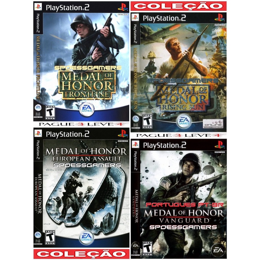 Medal Of Honor Collection (4 Jogos) Ps2 Desbloqueado Patch | Shopee Brasil