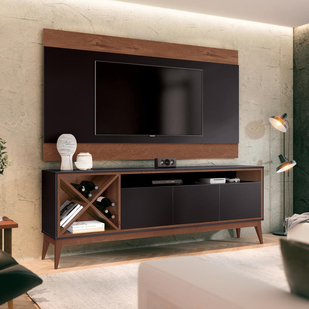 Rack 3 Portas com Painel para Tv até 65 Polegadas Mônaco 180cm | Shopee Brasil