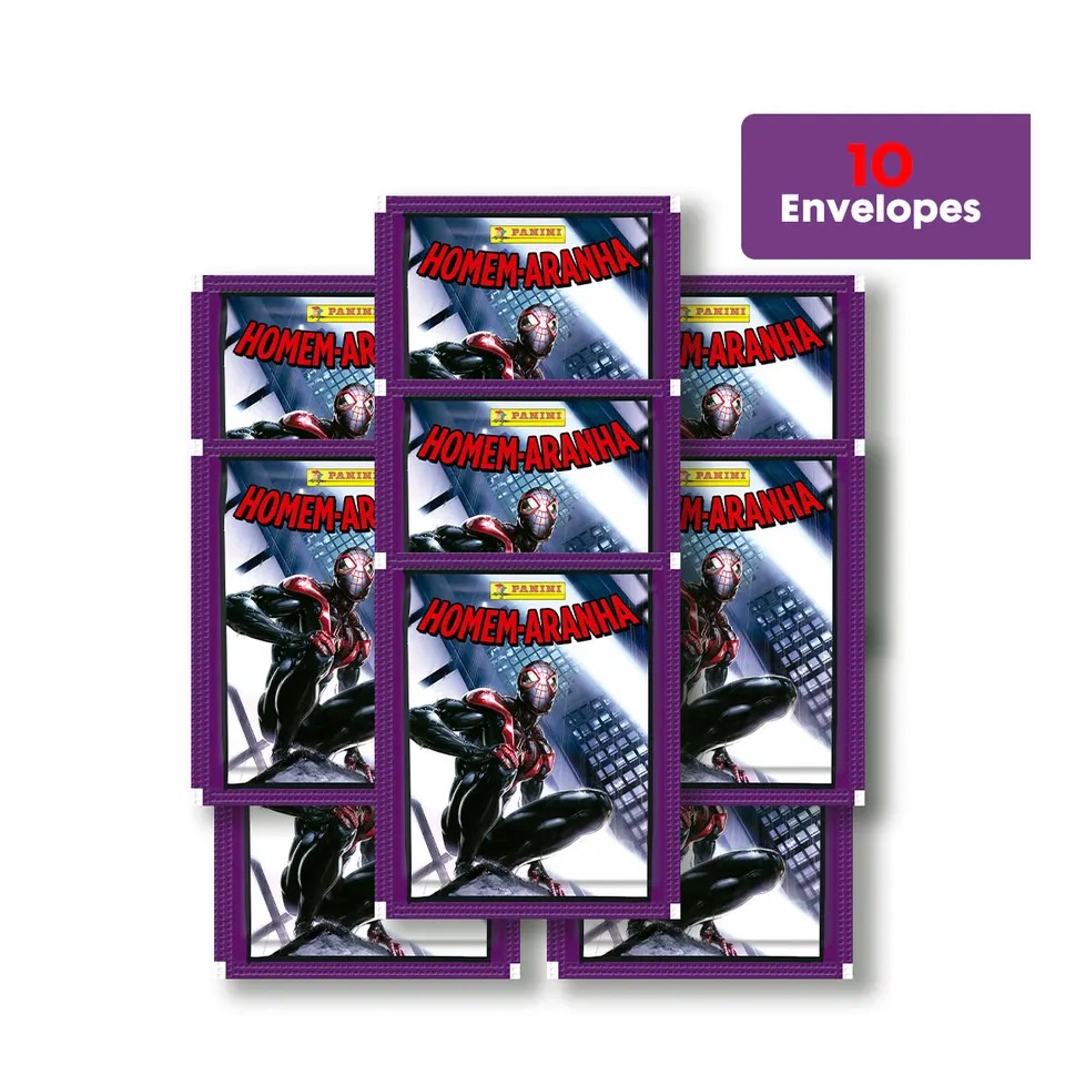 Homem Aranha: Bem-vindo Ao Aranhaverso com 10 Envelopes (50 Figurinhas) | Shopee Brasil