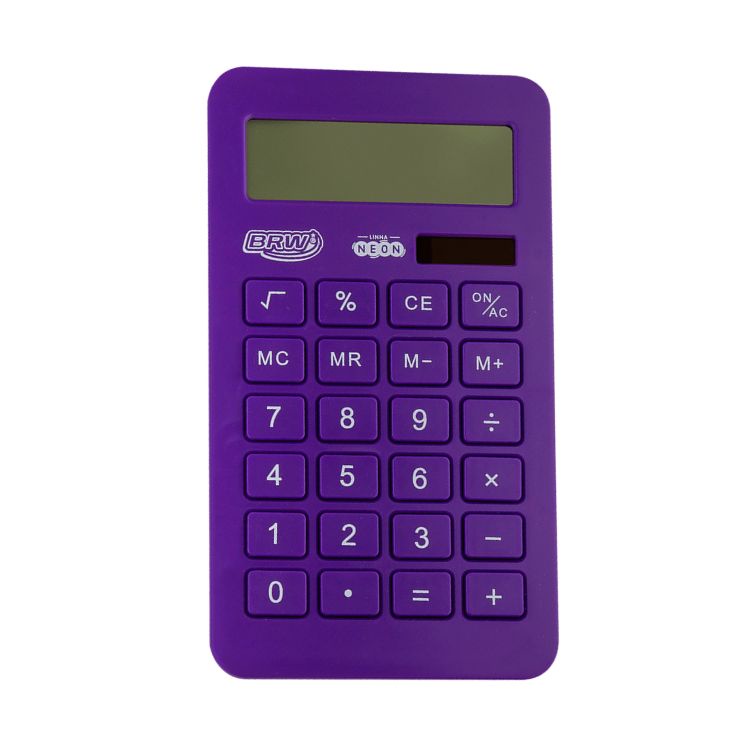 Calculadora Grande 10 Dígitos Neon Roxo BRW | Shopee Brasil