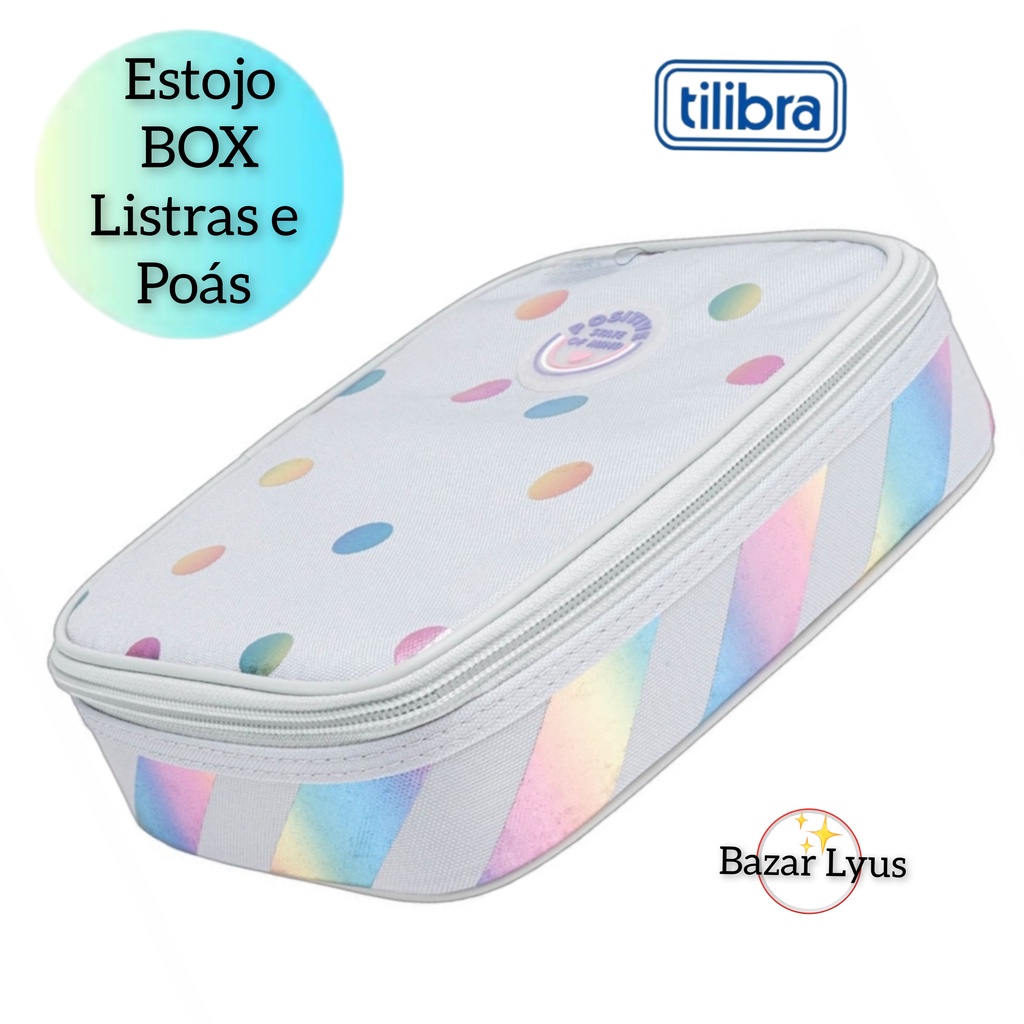 Estojo Box 100 pens Listras e Poás Tilibra | Shopee Brasil