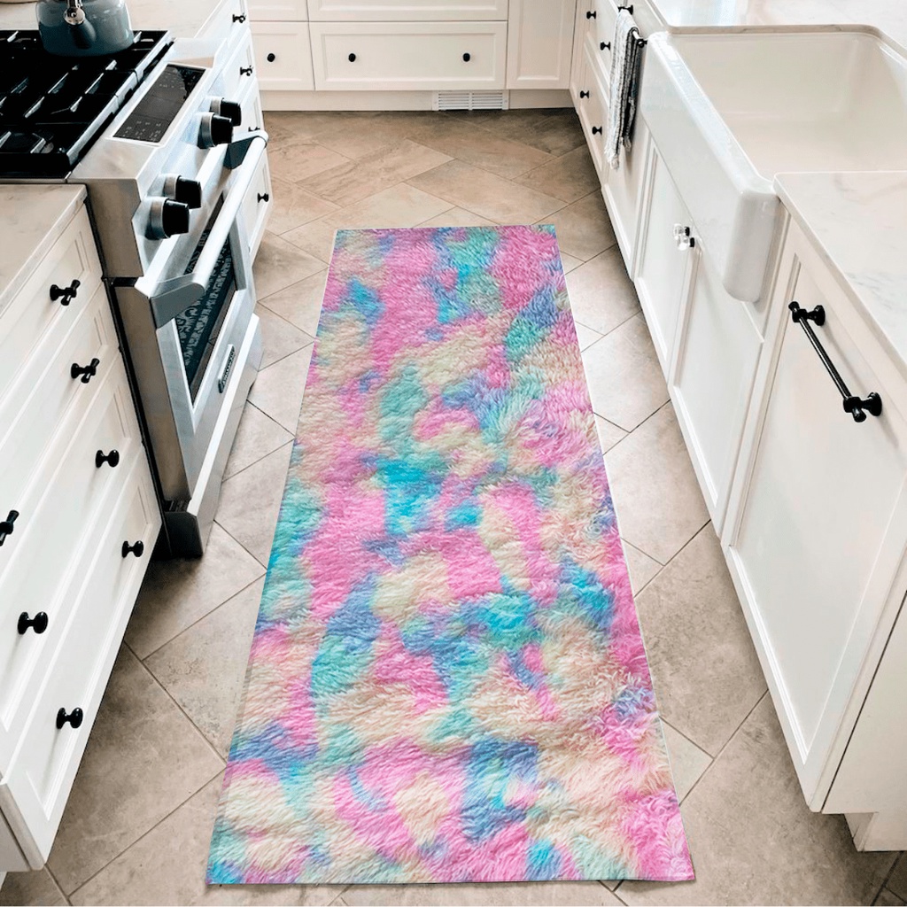 Tapete Passadeira 60x200 Tie Dye Colorida Felpuda Com Pelo | Shopee Brasil
