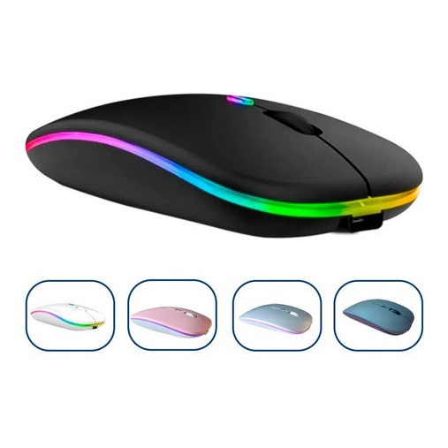 Mouse Sem Fio Recarregavel Com Led Kapbom Ka-618 Preto | Shopee Brasil