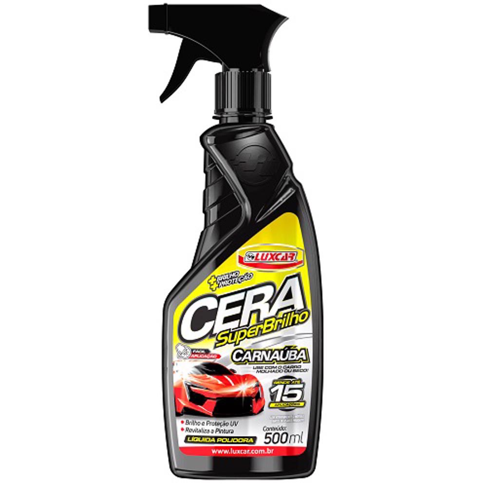 Cera Automotiva Liquida Carnaúba Super Brilho 500ml Luxcar | Shopee Brasil