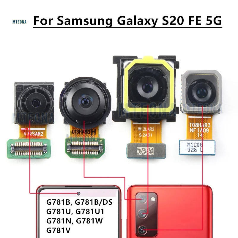 Voltar Grande câmera traseira principal Módulo de câmera frontal Cabo ...