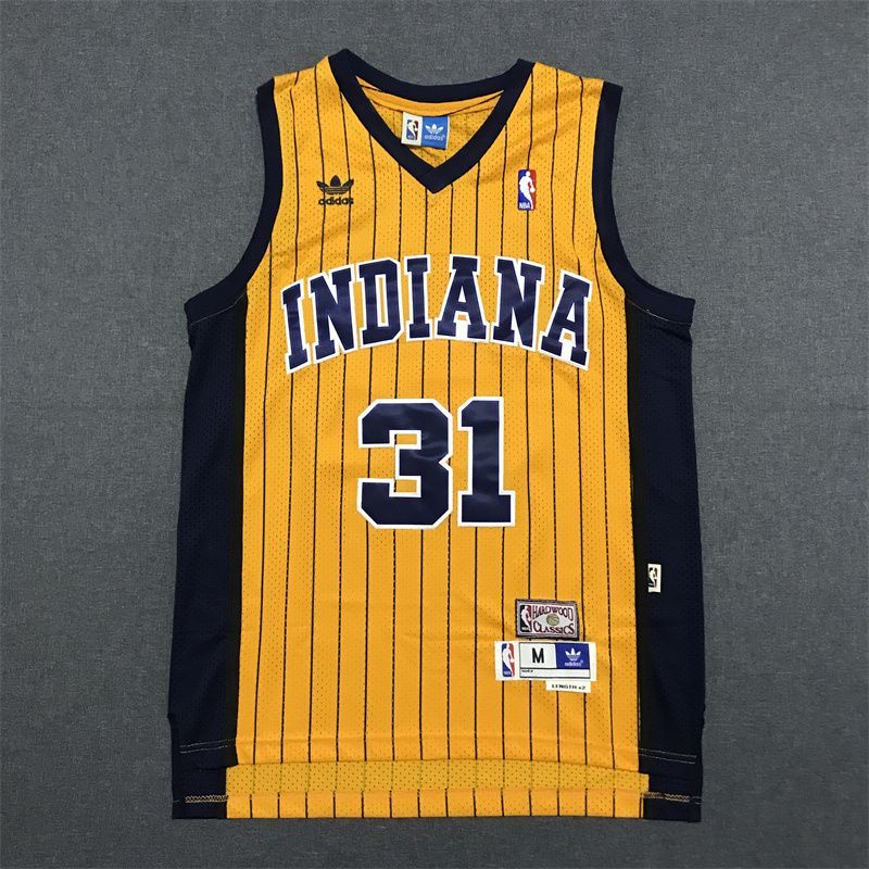 Novo Indiana Pacers NBA # 31 Reggie Miller basketball Jerseys retro ...