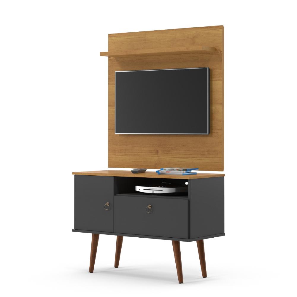 Rack com Painel para TV Retrô de até 32 Polegadas Yan Cinamomo / Grafite Patrimar | Shopee Brasil