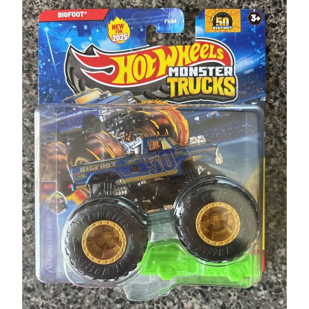 HOT WHEELS MONSTER TRUCKS 2025 BIGFOOT 50o Aniversário Lendas Líderes ...