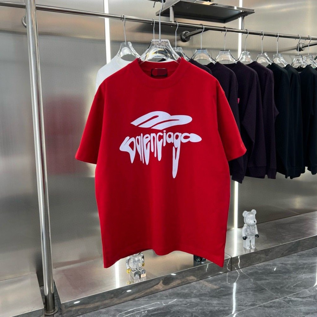 BALENCIAGA2025 Nova Camisa Casual Masculina de Manga Curta T-Shirt WSKQ ...