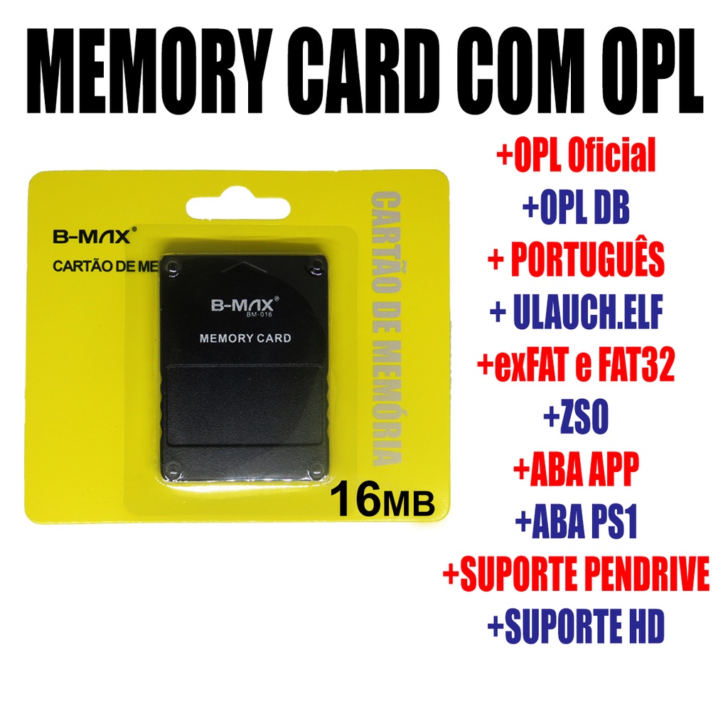 Memory Card Com OPL - OPL Oficial e OPL DB | Shopee Brasil