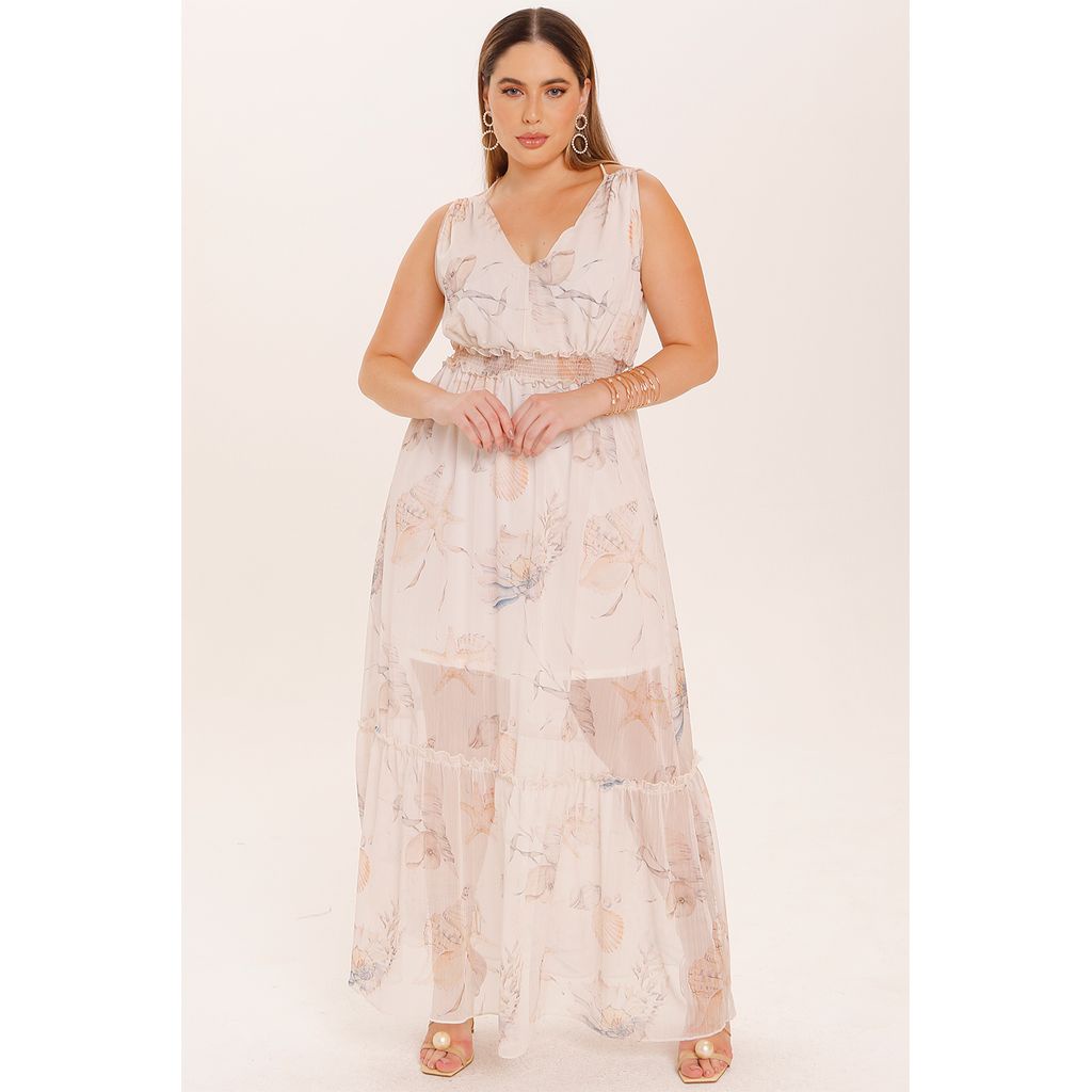 Vestido Longo Shell Mais Gata | Shopee Brasil