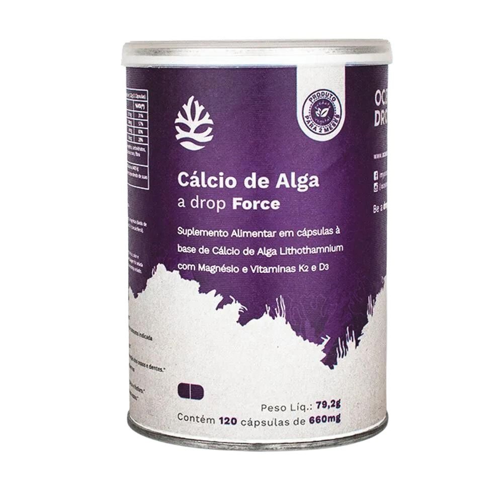 Cálcio de Alga a drop of Force Ocean Drop com 120caps de 700mg | Shopee ...