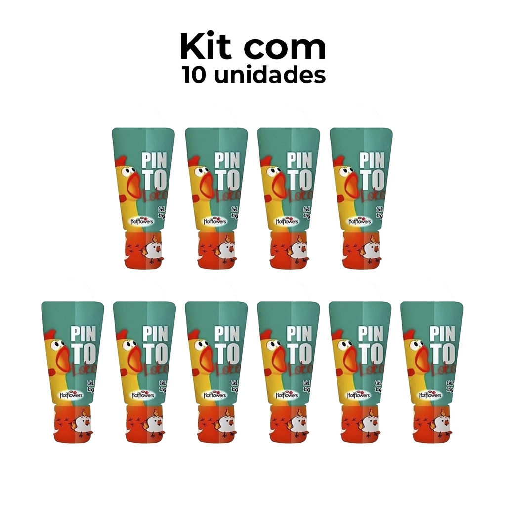 Kit 10 Pinto Loko Erótico Gel Estimulante Masculino Que Esquenta 15g ...