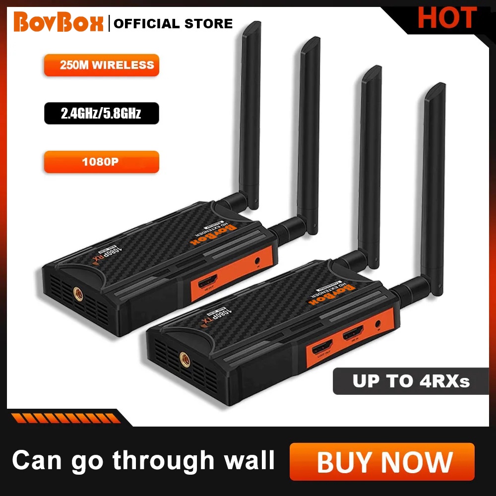 Extensor HDMI Sem Fio De 250 M Adaptador De Exibição De Transmissor E ...