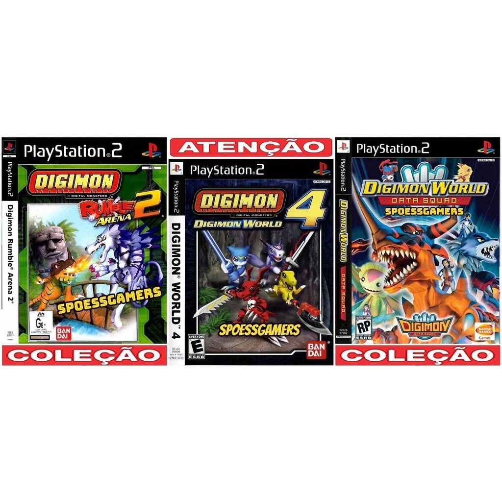Digimon World Collection (3 Jogos) Ps2 Desbloqueado Patch | Shopee Brasil