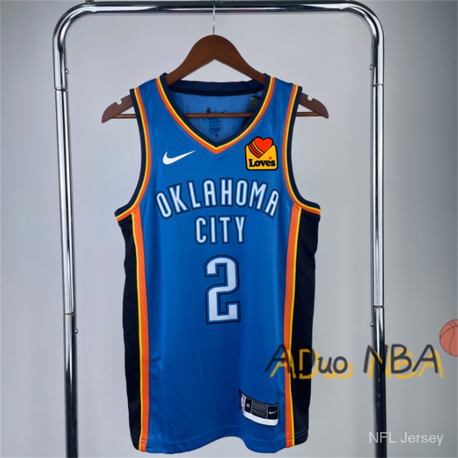 Hot Pressed Camiseta Oklahoma City Thunder #2 Shai Gilgeous Alexander 2023 Icon Edition De ...