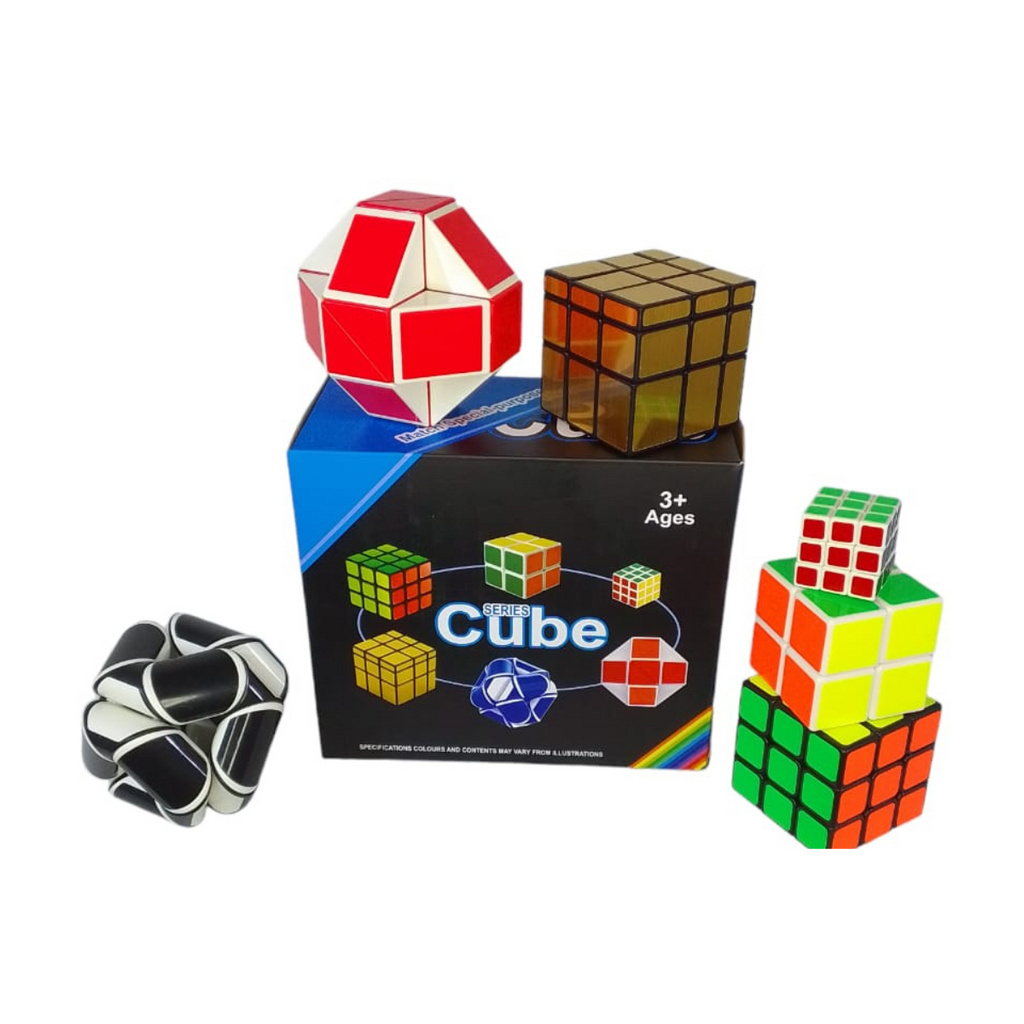 Kit Cubo Mágico 06 Pçs Modelos Diferentes Series Cube Match | Shopee Brasil
