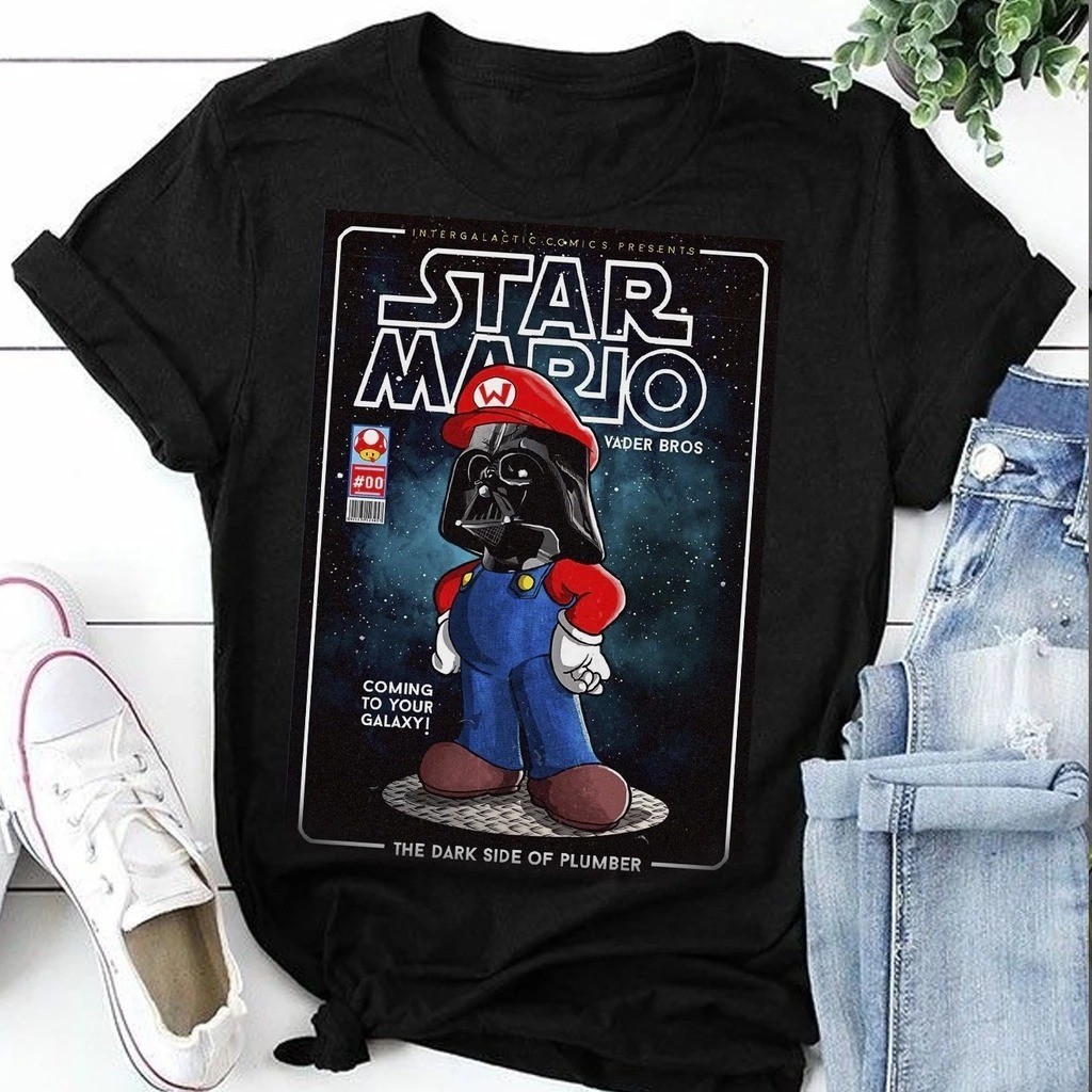 Camiseta Super Mario Bros - Star Wars top !! | Shopee Brasil