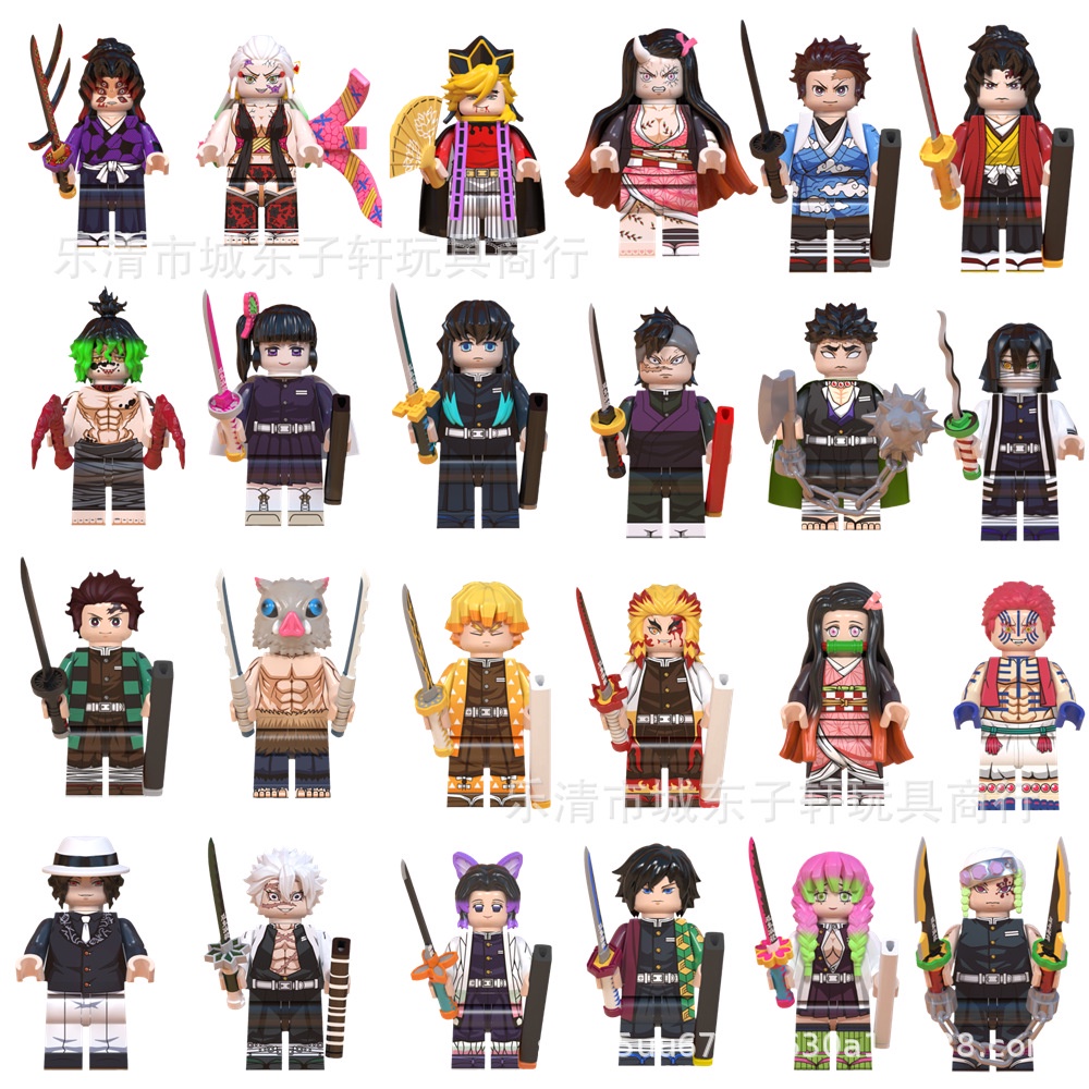 Compatível com os blocos de construção Lego Minifigures Demon Slayer ...