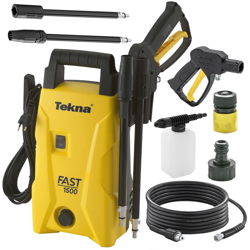 Lavadora de Alta Pressão Potente 1400w Fast 1500 Limpeza Residencial Tekna | Shopee Brasil