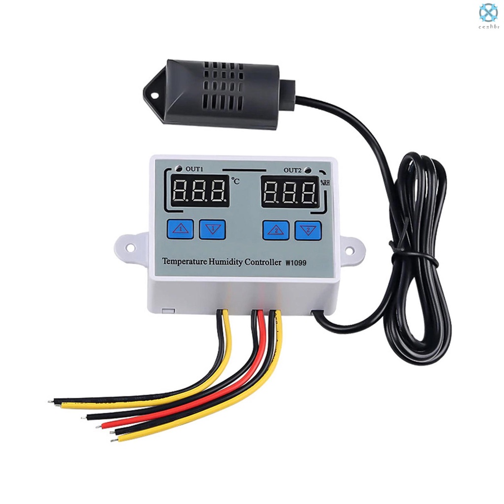 Dual Digital Temperature Humidity Controller - Home Fridge Thermostat ...