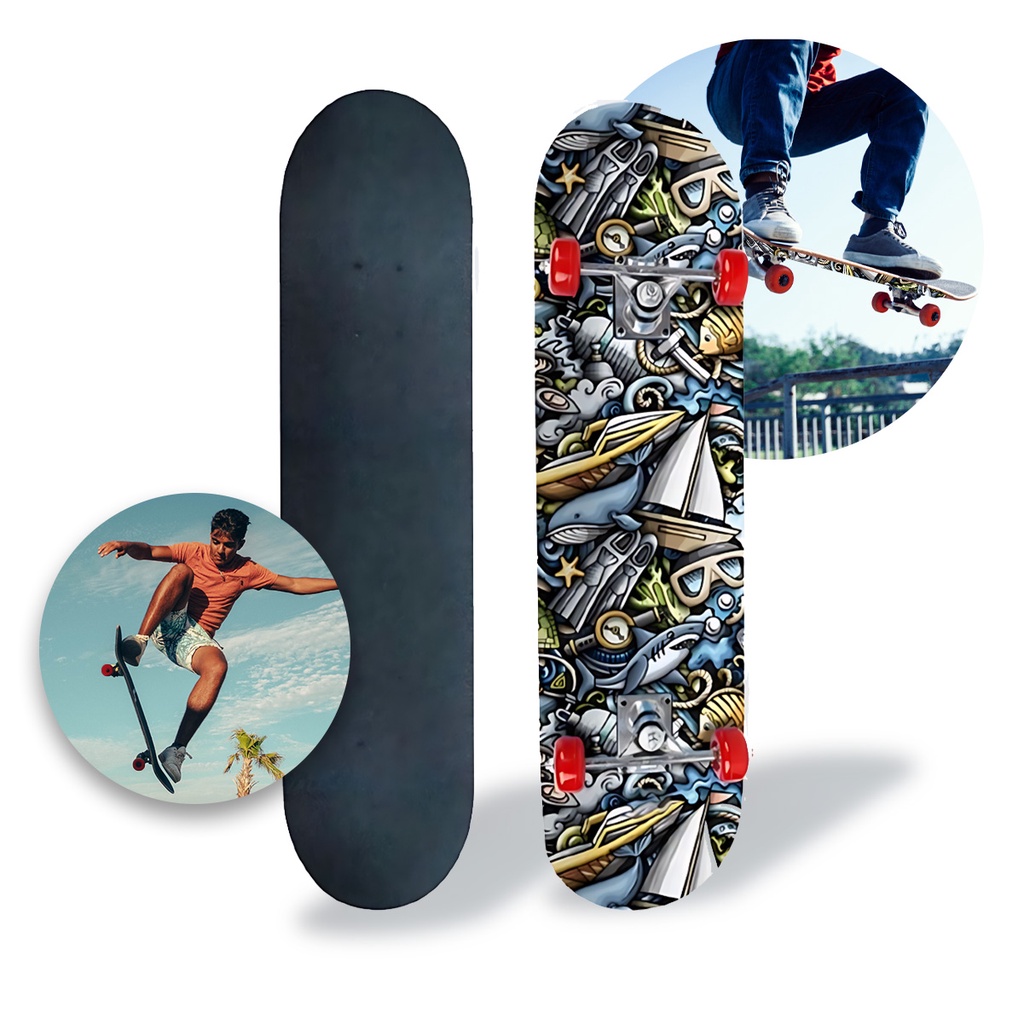 Skate Semi Profissional Dm Radical Montado Completo Até 50kg | Shopee ...