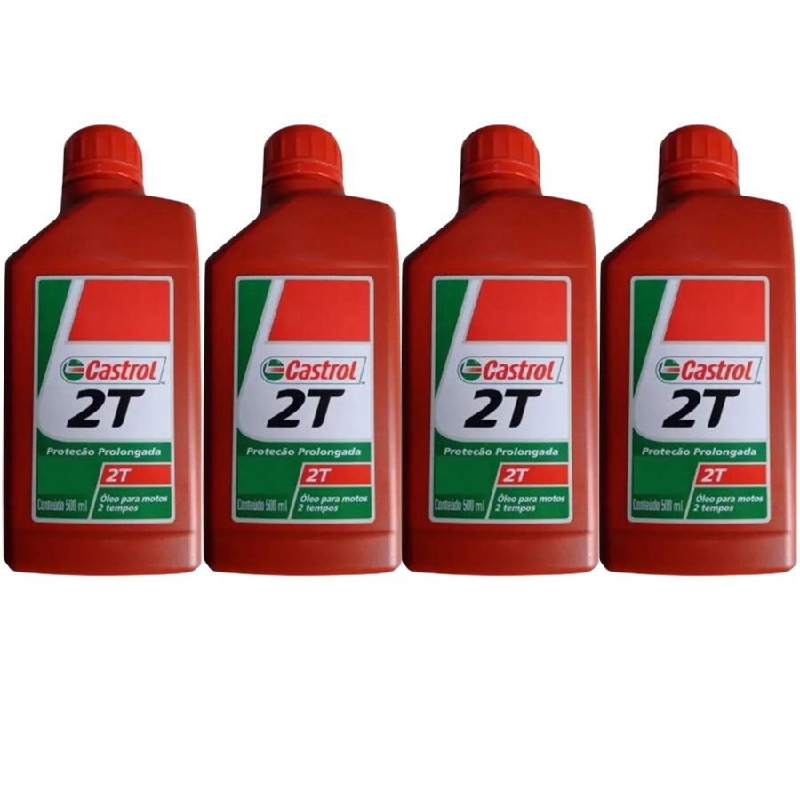 Oleo Castrol 2t 500 Ml 4 unid | Shopee Brasil