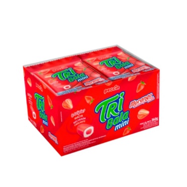 Bala Tri Bala Mini Morango Display C/12un de 30g Cada | Shopee Brasil