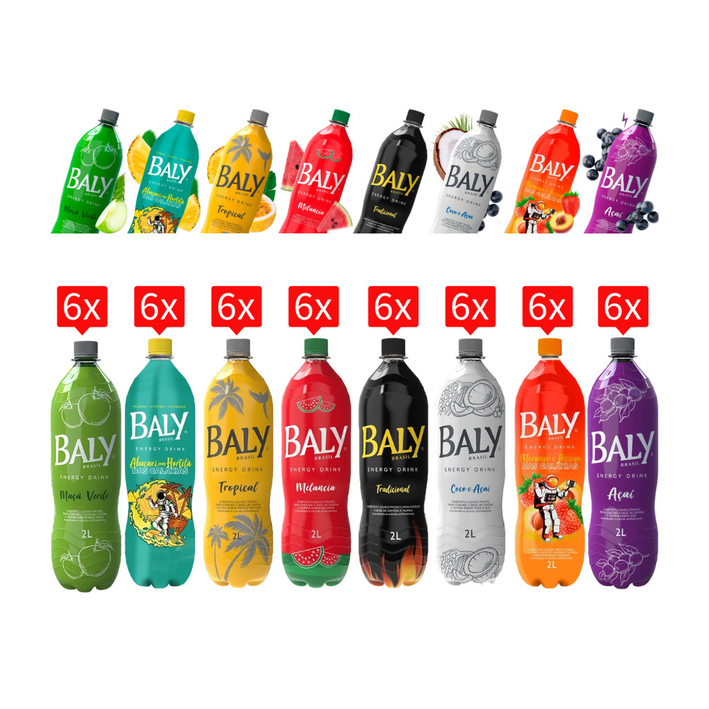 Bebida Energética Baly 2L C/6 und por SABOR | Shopee Brasil