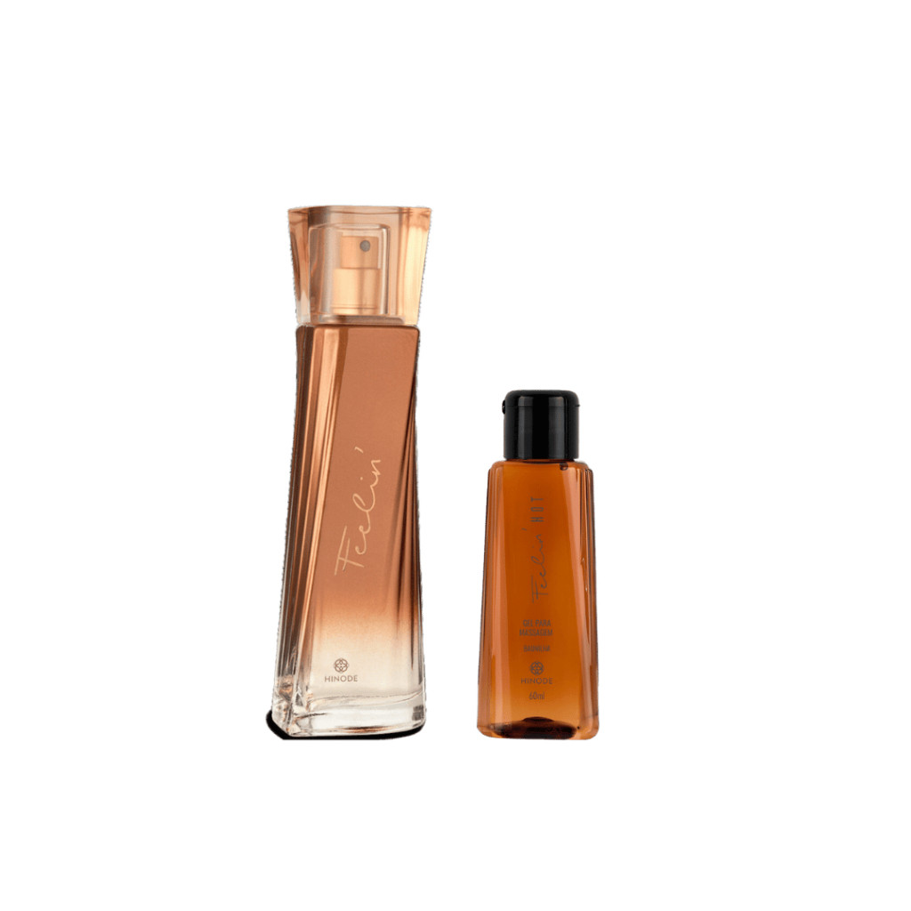 Kit Feelin For Her Perfume Feminino Hinode - 100ml + Gel de massagem Baunilha Hinode - 60ml ...