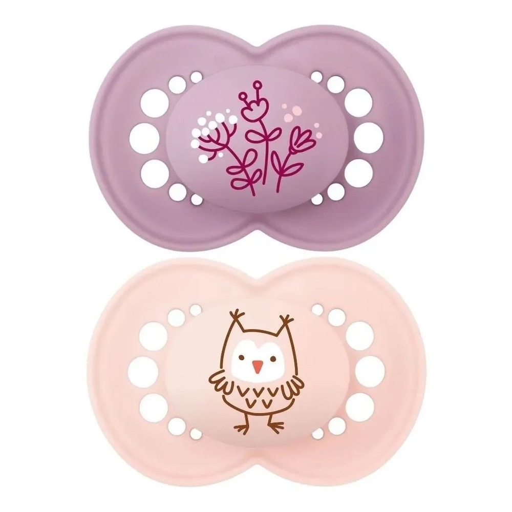 Chupeta Mam Original Bebê 6M+ Silicone Embalagem Dupla Rosa | Shopee Brasil